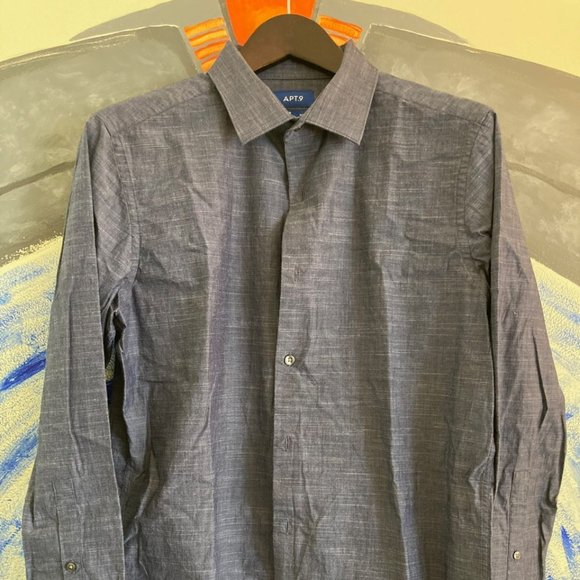 Apt. 9 | Shirts | Apt 9 Navy Blue Dress Shirt Slim Fit 6 3233 | Poshmark